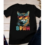 Bruh Cat Meme A Humorous Sarcastic Graphic T-Shirt for Teen Boys, for ...