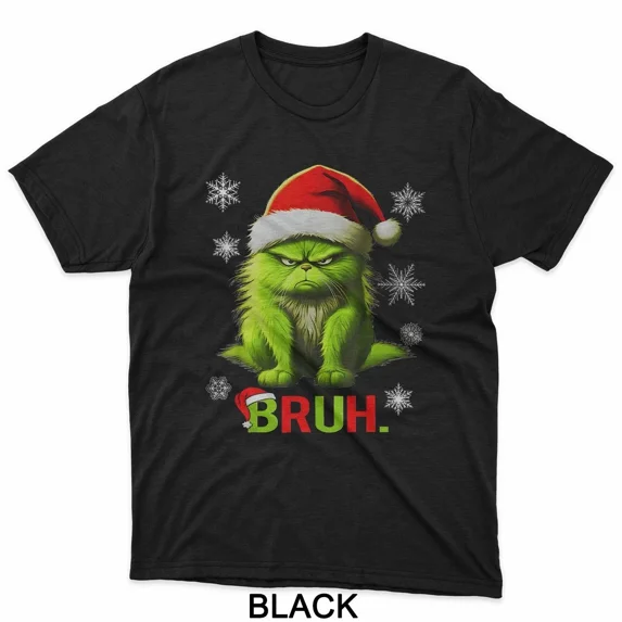 Bruh Cat Meme Holiday Graphic for Teen Boys Funny Christmas Humor ...