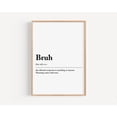 Bruh Definition Print: Sarcastic Teen Boy Wall ArtPoster, Poster Only ...