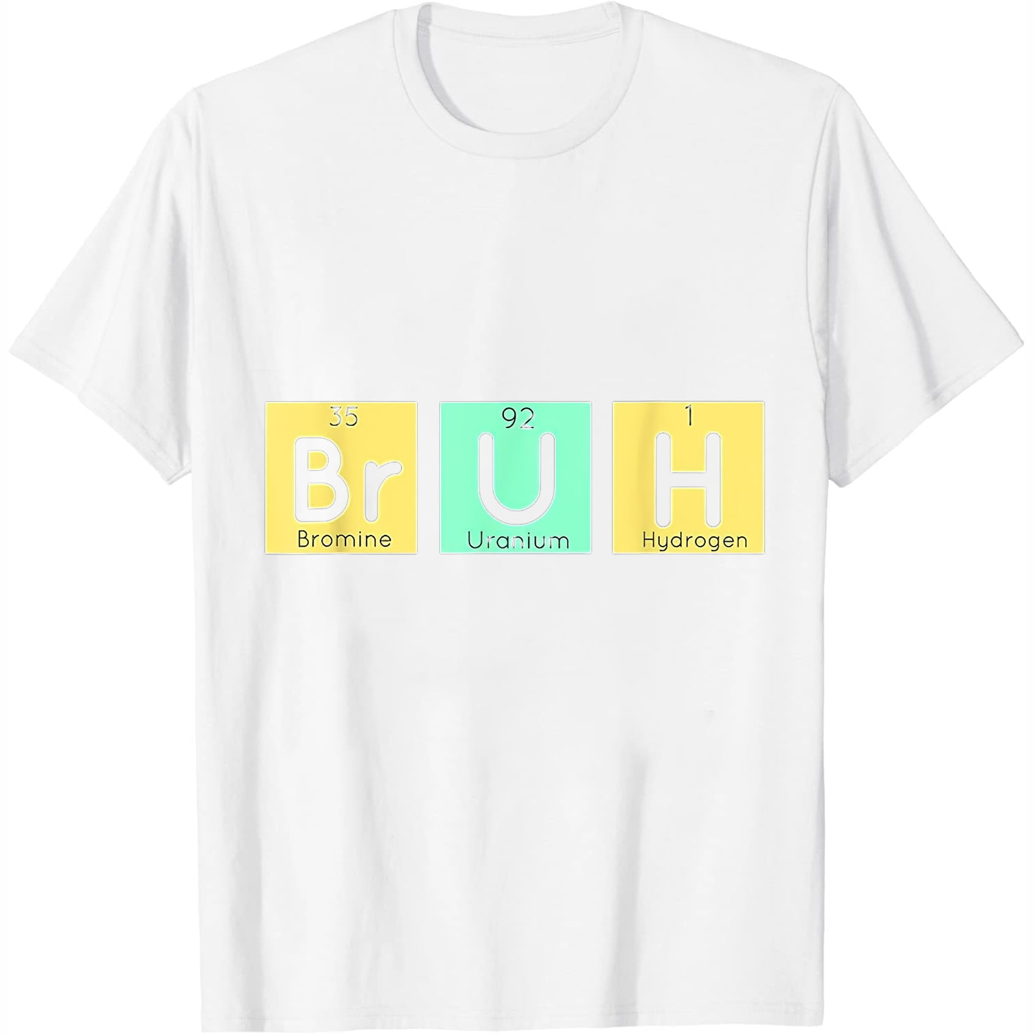 Bruh Funny Chemistry Gift Meme Periodic Table Meme Comfortable short ...