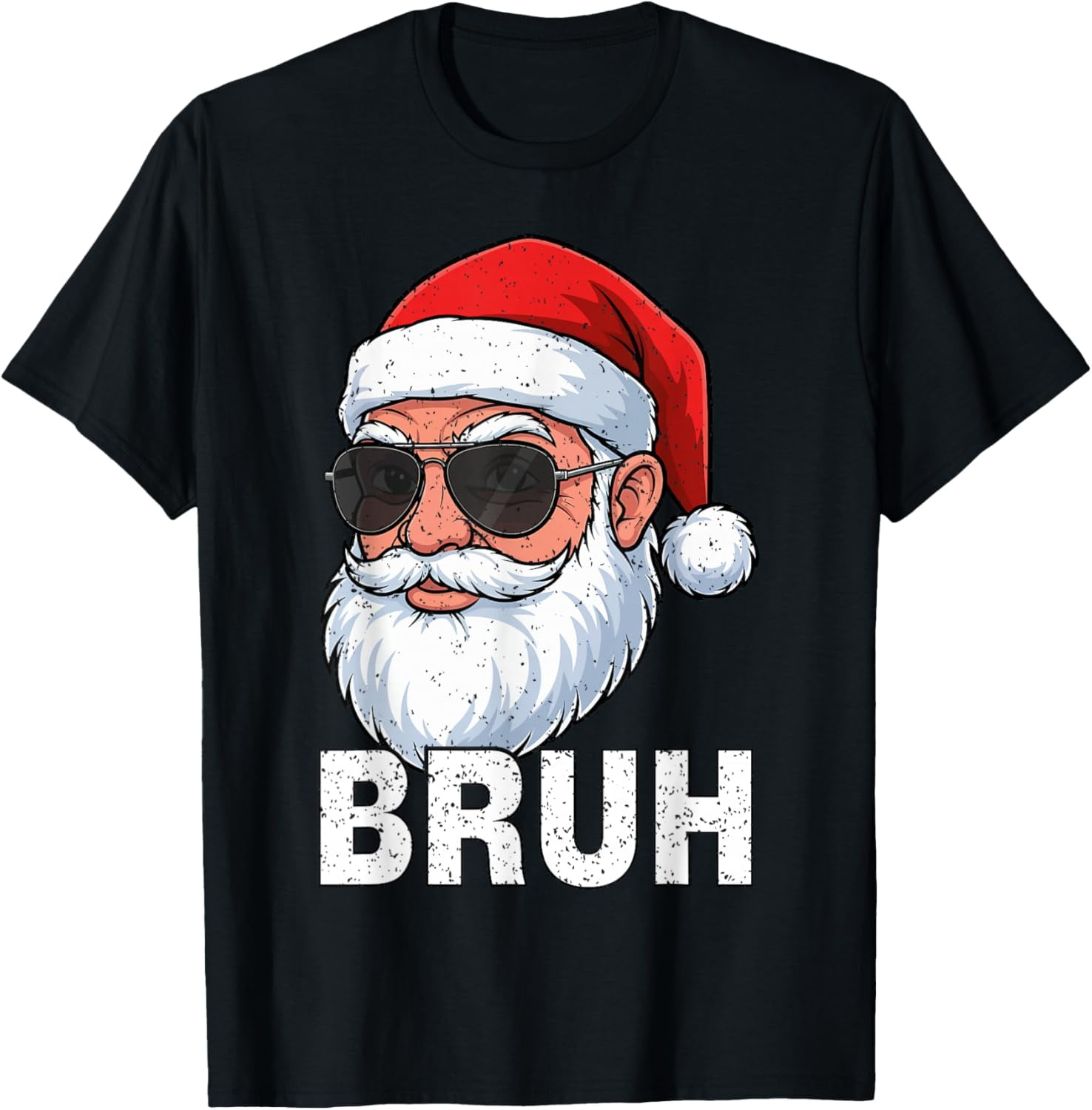 Bruh Funny Christmas Santa for Mens Boys Teens Kids T-Shirt- American ...