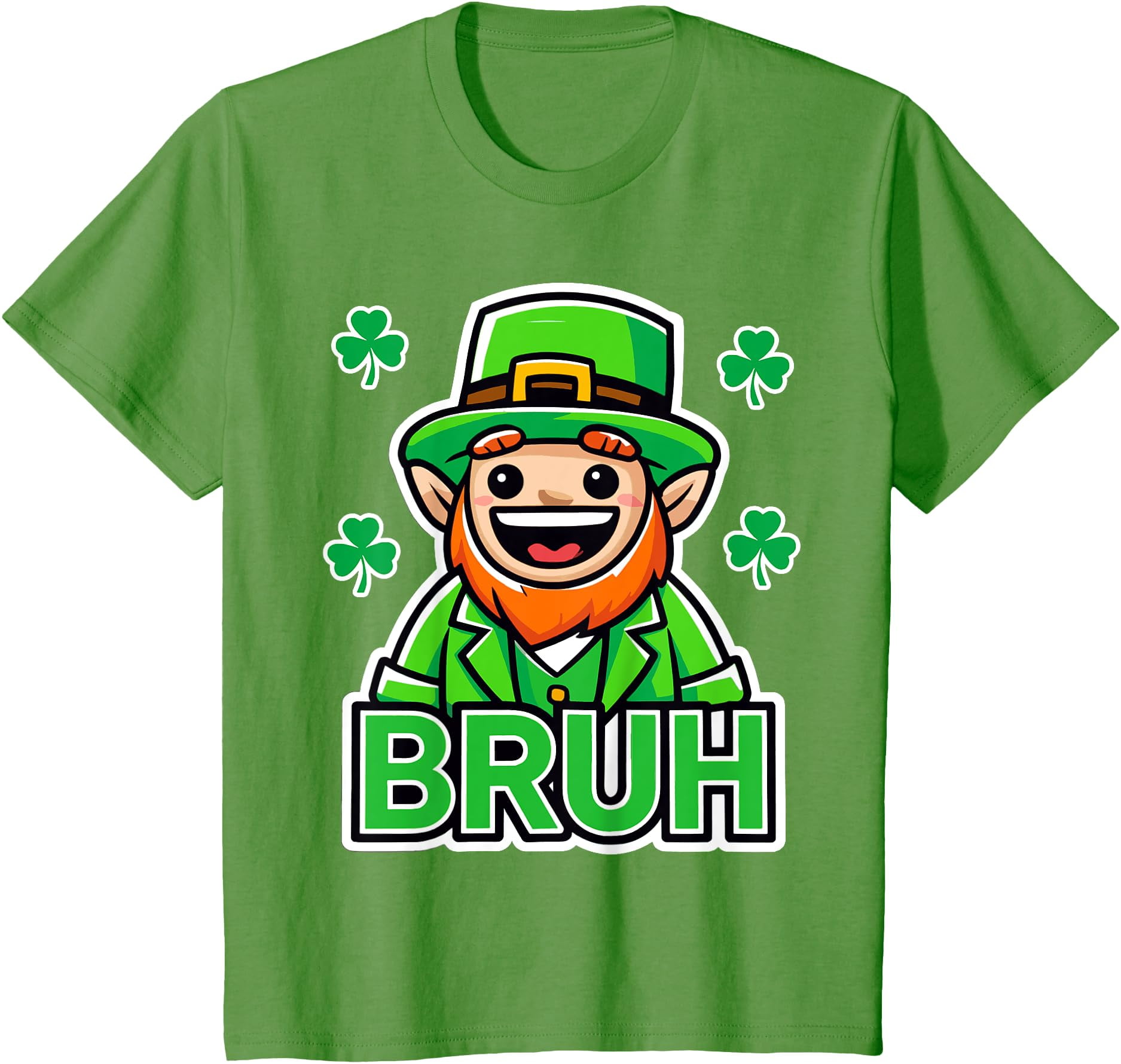 Bruh Funny Leprechaun 2025 Irish Pride Men’s Tee Irish Lucky Hoodie, St ...