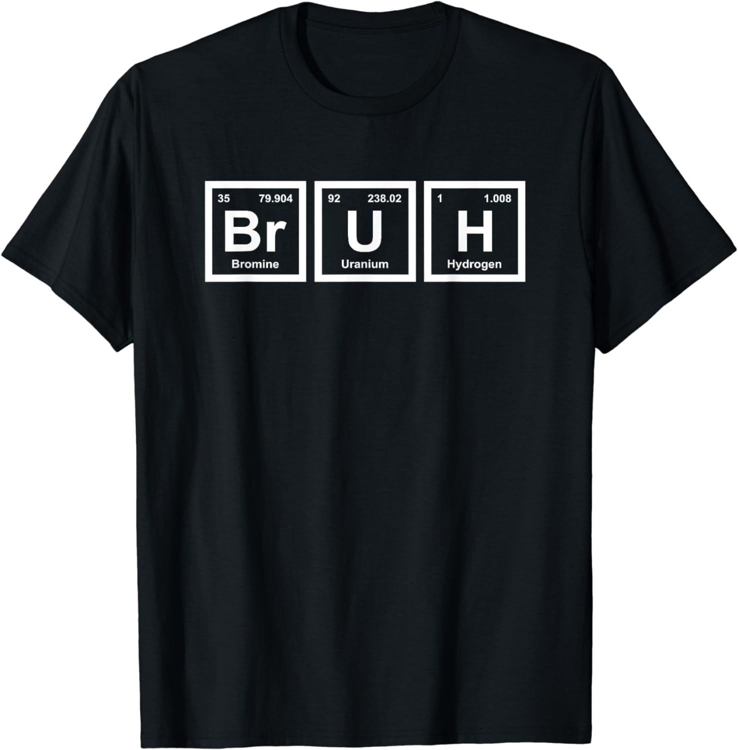 Bruh Funny Science Bruh Periodic Table Elements Meme Joke T-Shirt ...