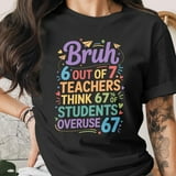 Bruh Funny Teacher Student Life School Humor Everyday Quote T Shirt ...