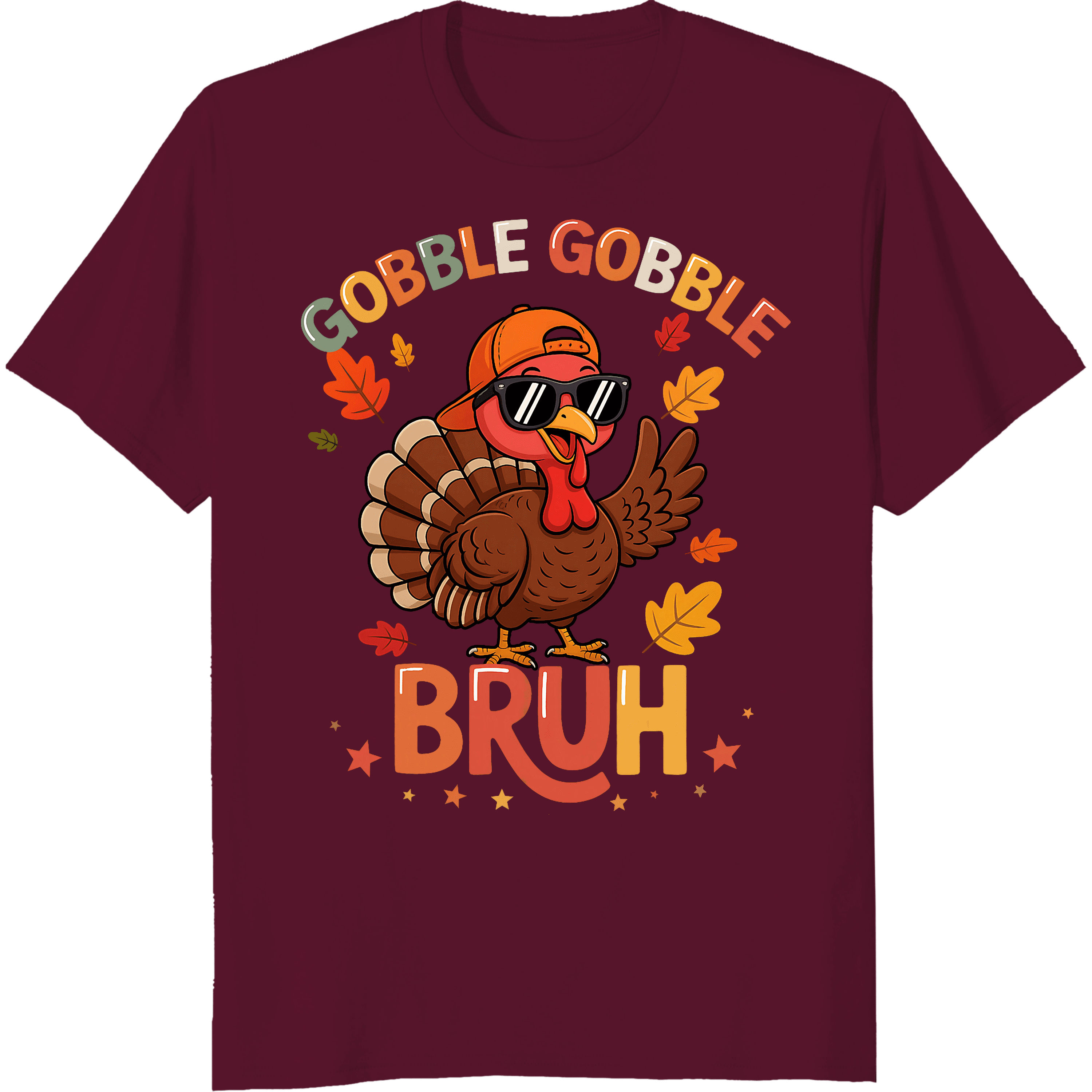 Bruh Funny Thanksgiving Turkey Gobble T-Shirt ,Full Sizes S-5XL ...