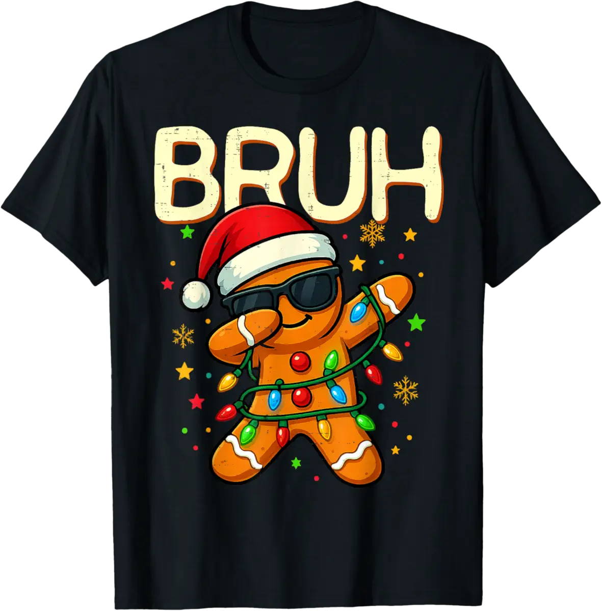 Bruh Gingerbread Man Teens Boys T-Shirt - Walmart.com