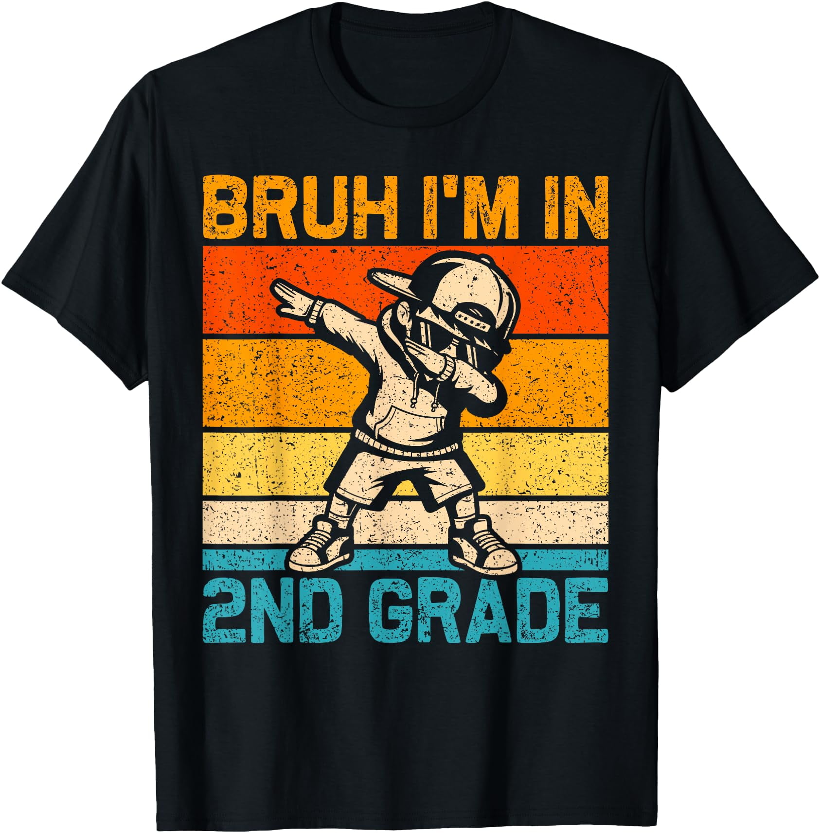 Bruh I'M In 2Nd Grade Dabbing Boy First Day Of Second Grade T-Shirt ...