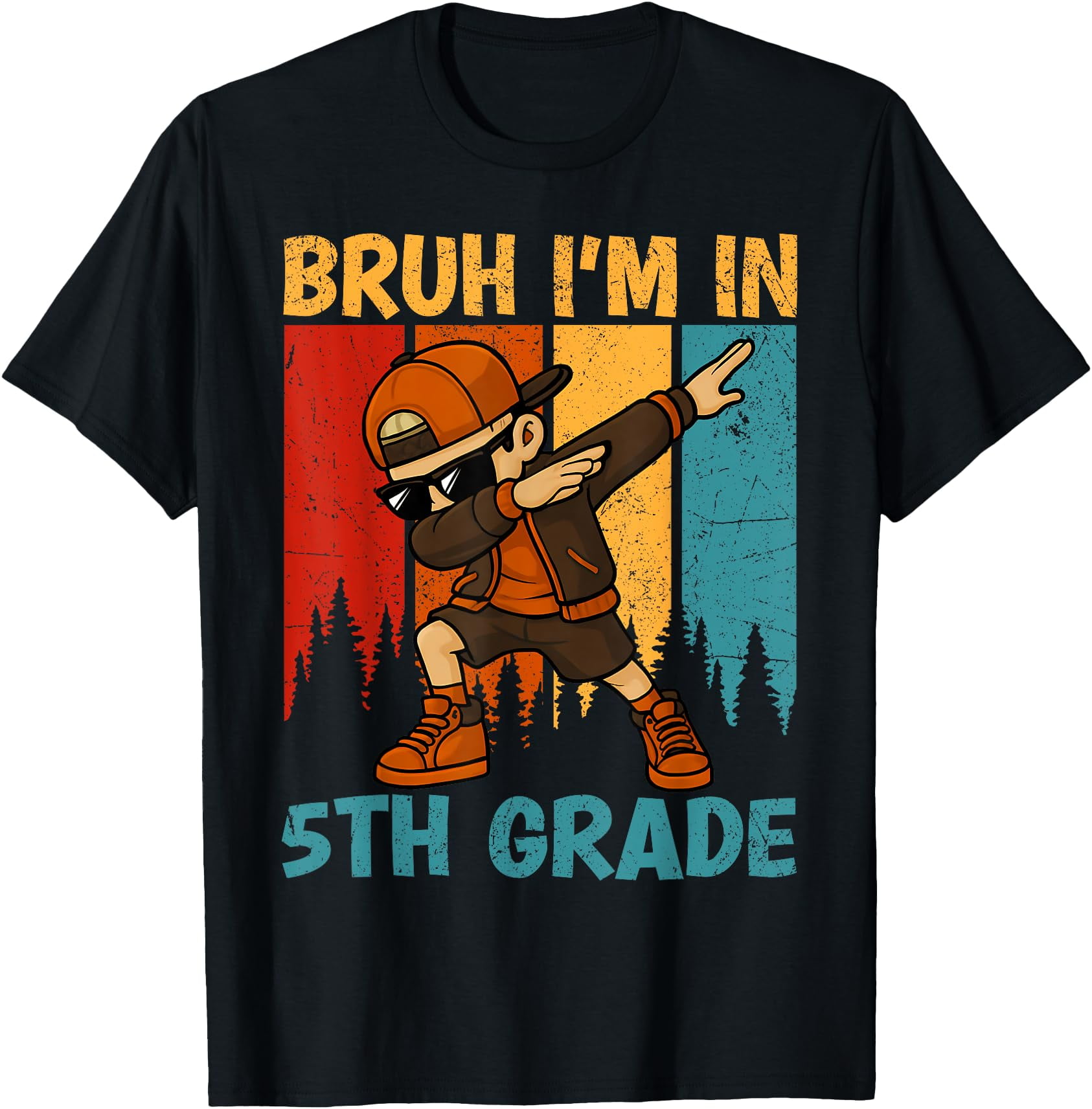 Bruh I'M In 5Th Grade Fifth Grade Dabbing Boy Student T-Shirt - Walmart.com
