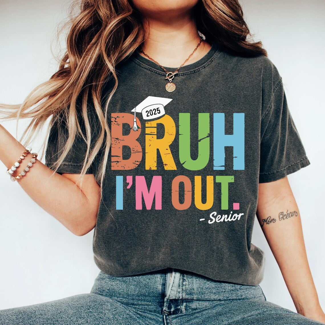 Bruh I'M Out Senior 2025 Shirt, Graduation Shirt, Class Of 2025, Funny ...