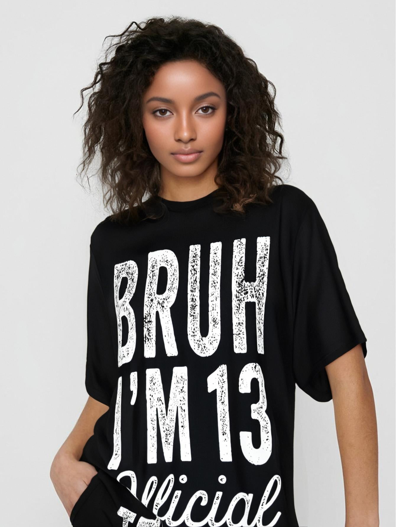 Bruh I'm 13 Official nager 13 Year Old Boy Gifts Birthday T-Shirt Tee ...