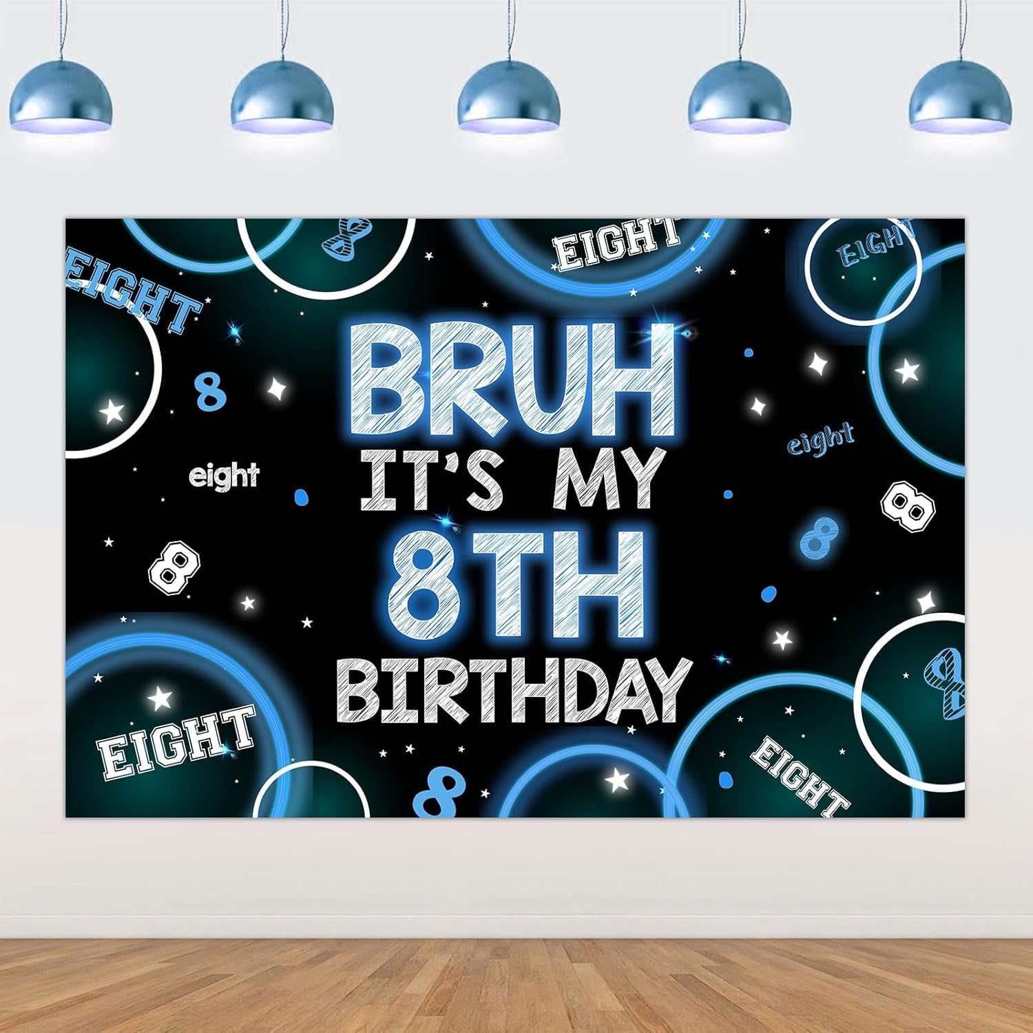 Bruh It' s My 8th Birthday Decor 6x4Ft Bruh It' s My 8th Birthday ...