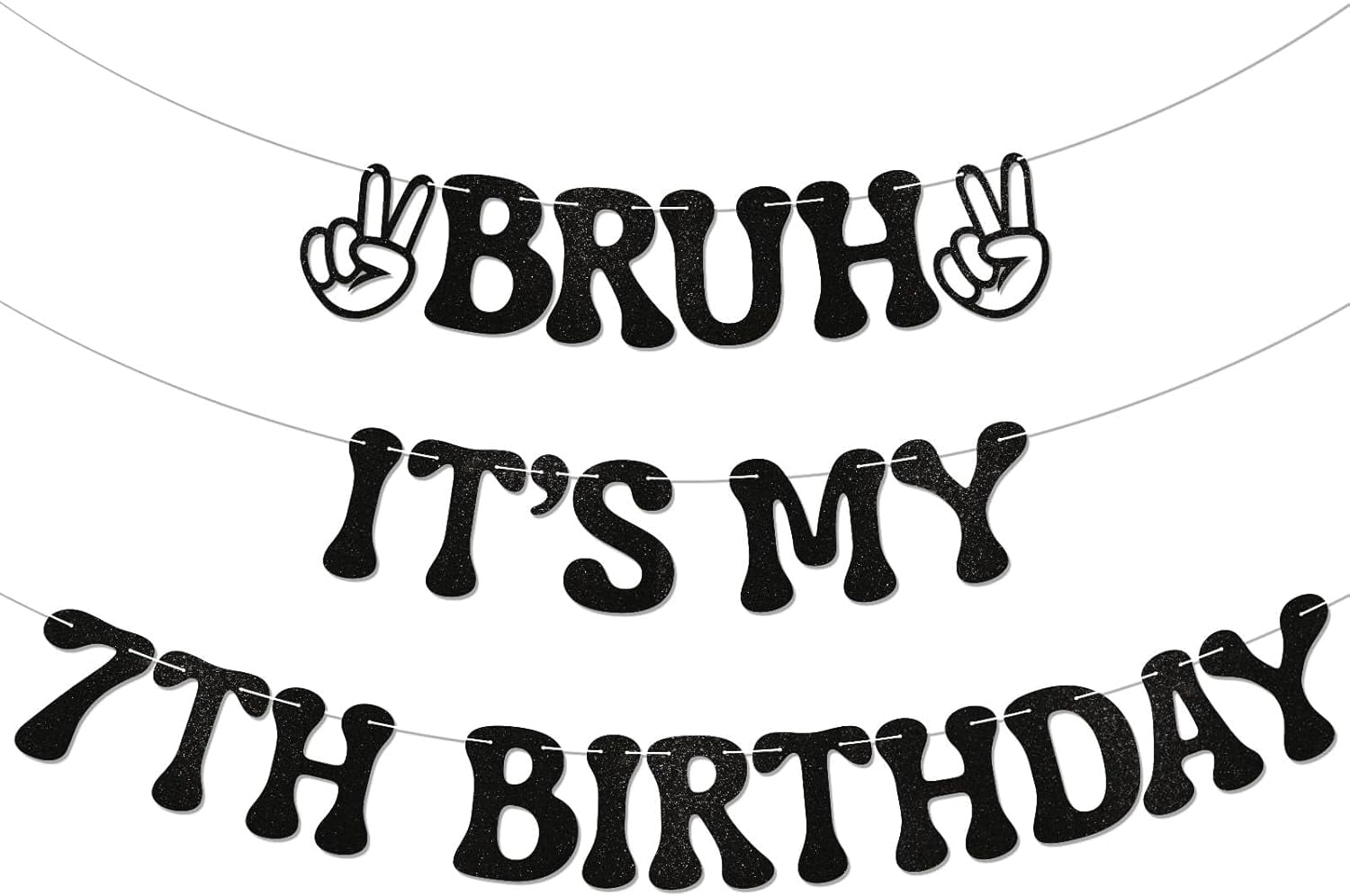 Bruh It's My 7th Birthday Banner - Boy Bday Party Decor, Teen Boy Party ...
