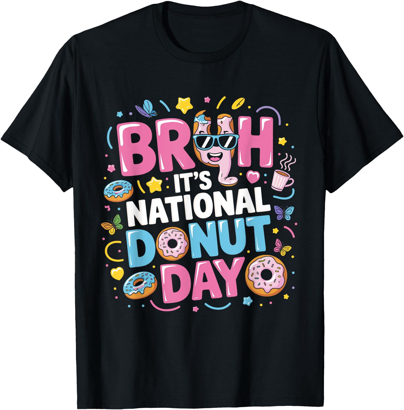 Bruh It's National Donut Day Doughnut Lovers T-Shirt - Walmart.com