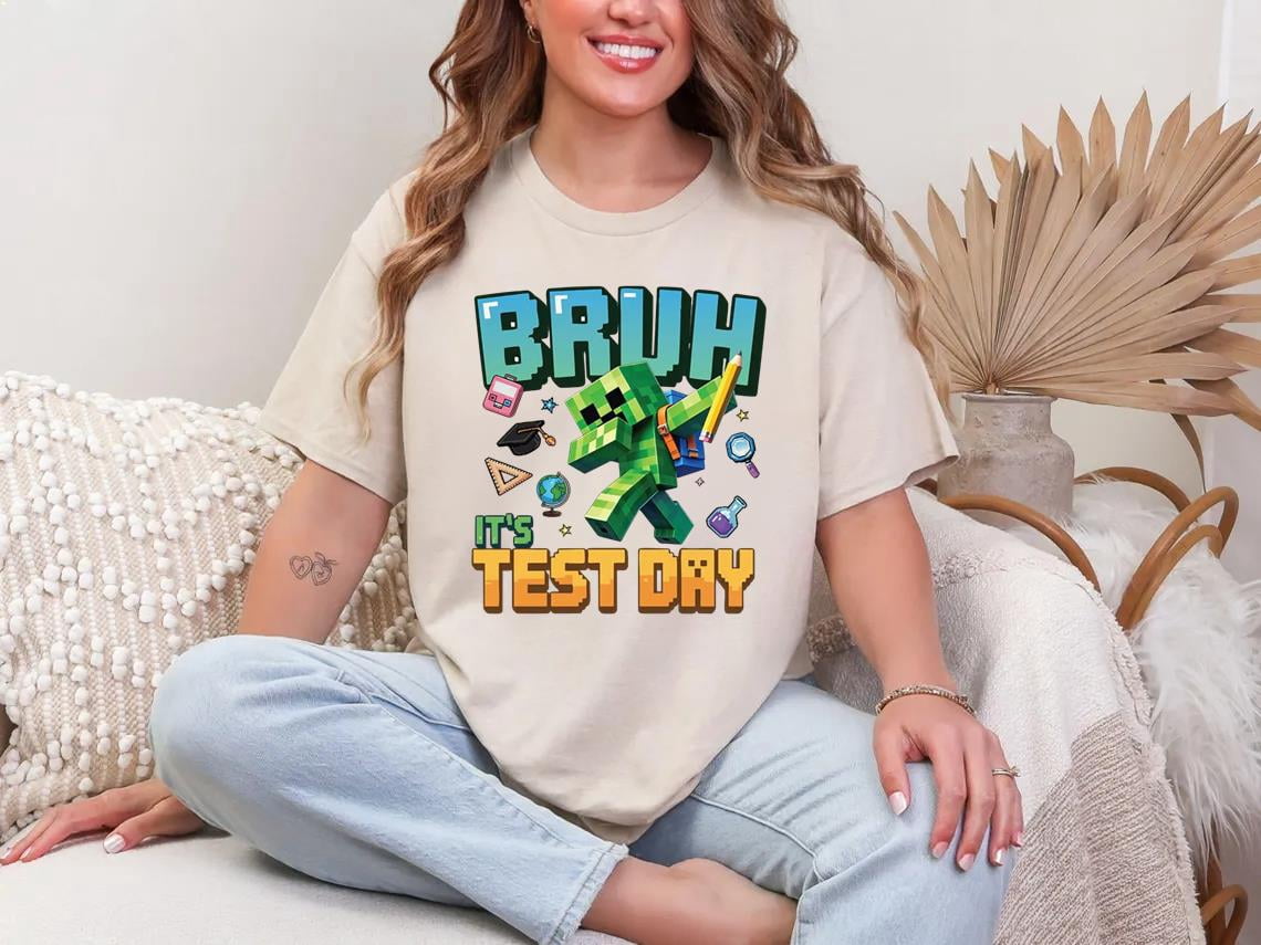 Bruh It’s Test Day Motivational Teacher Back to School Tee, for men ...