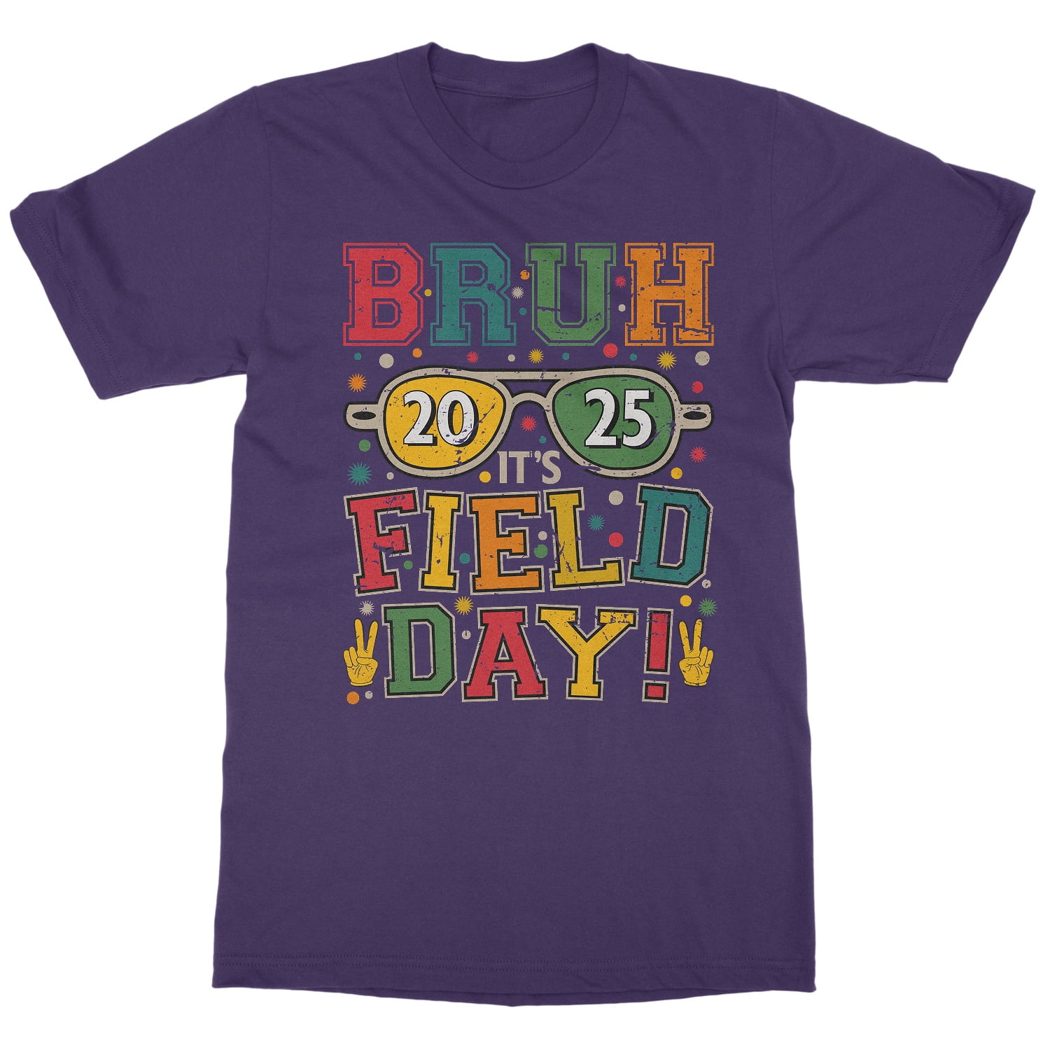 Bruh Its Field Day 2025 - Varsity Style Teacher Unisex T-Shirt (Purple, Medium) - Walmart.com
