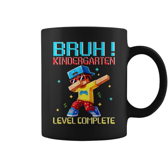 Bruh Kindergarten Level Complete Last Day School Boys Game Coffee Mugs ...