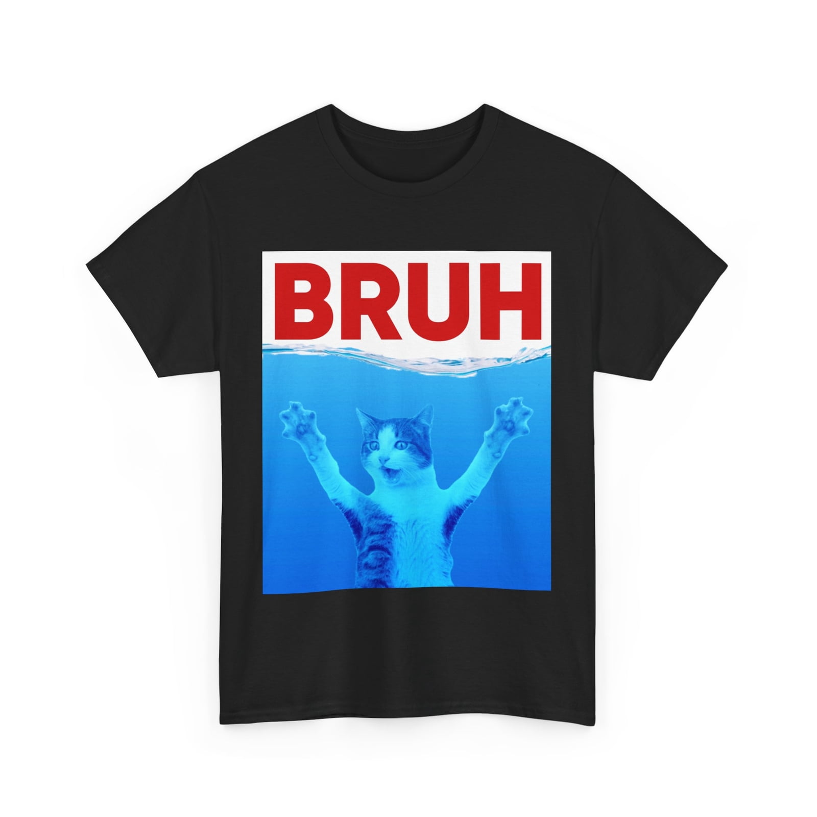 Bruh Meme Cat Shirt, Funny Saying Jokes Lovers Women Men Boys T-shirt ...