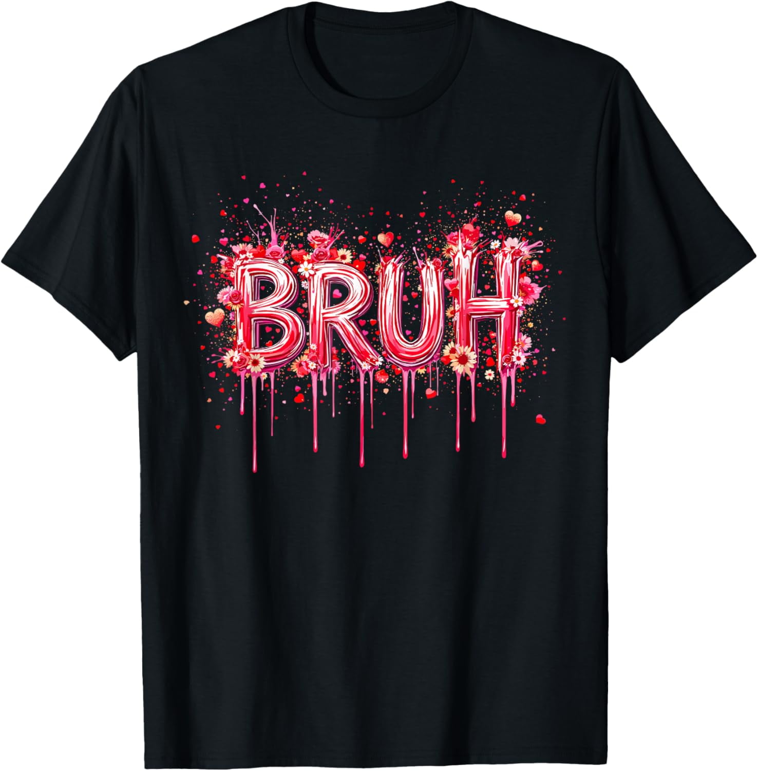 Bruh Meme Funny Saying Teens Graffiti Valentines Day Boys T-Shirt ...
