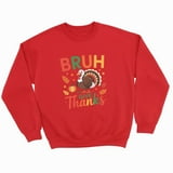 Bruh Meme Funny Thanksgiving Turkey Thankful Fall Humor Graphic Print ...
