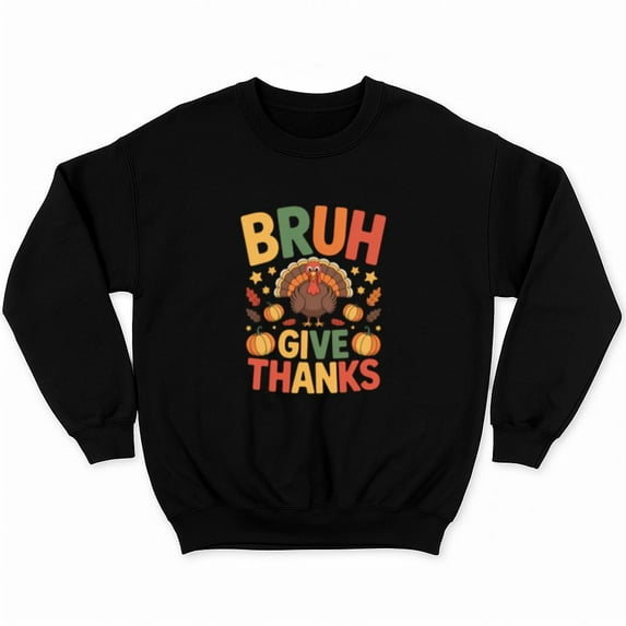 Bruh Meme Thanksgiving Turkey Thankful Fall Holiday Humor Graphic Print ...