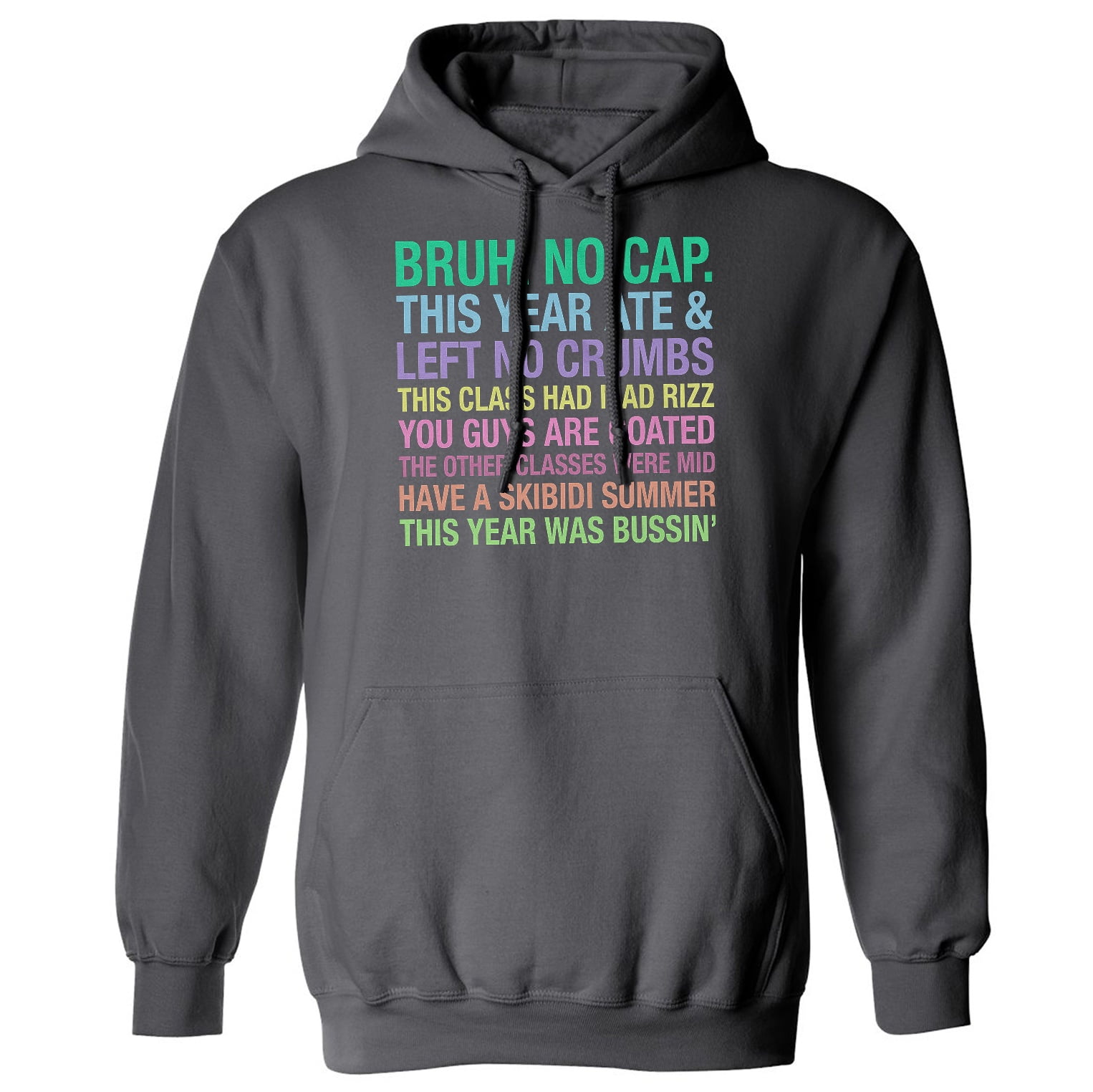 Bruh, No Cap - Funny Gen A Slang Last Day of School Unisex Hooded ...