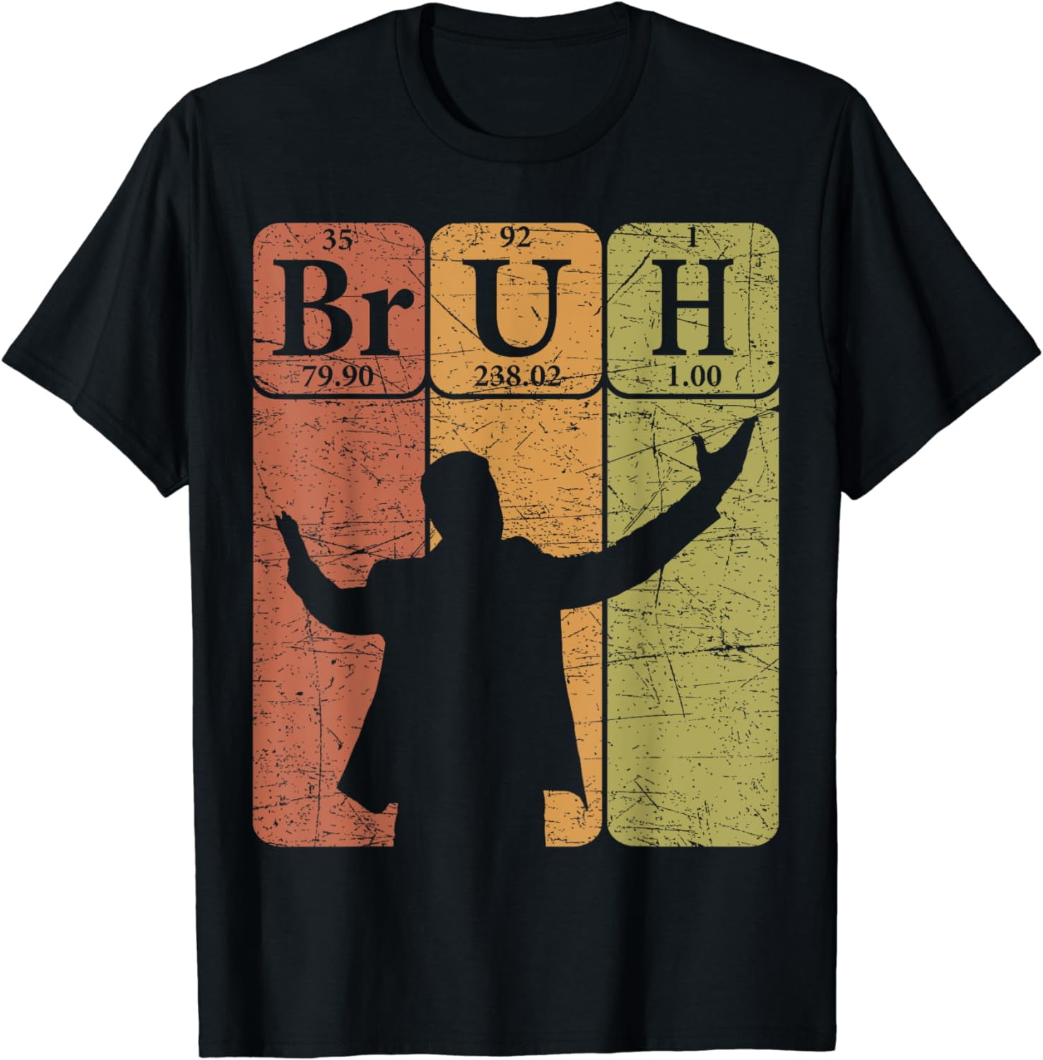 Bruh Periodic Table Elements Bro Slang Bruh Meme Vintage T Shirt