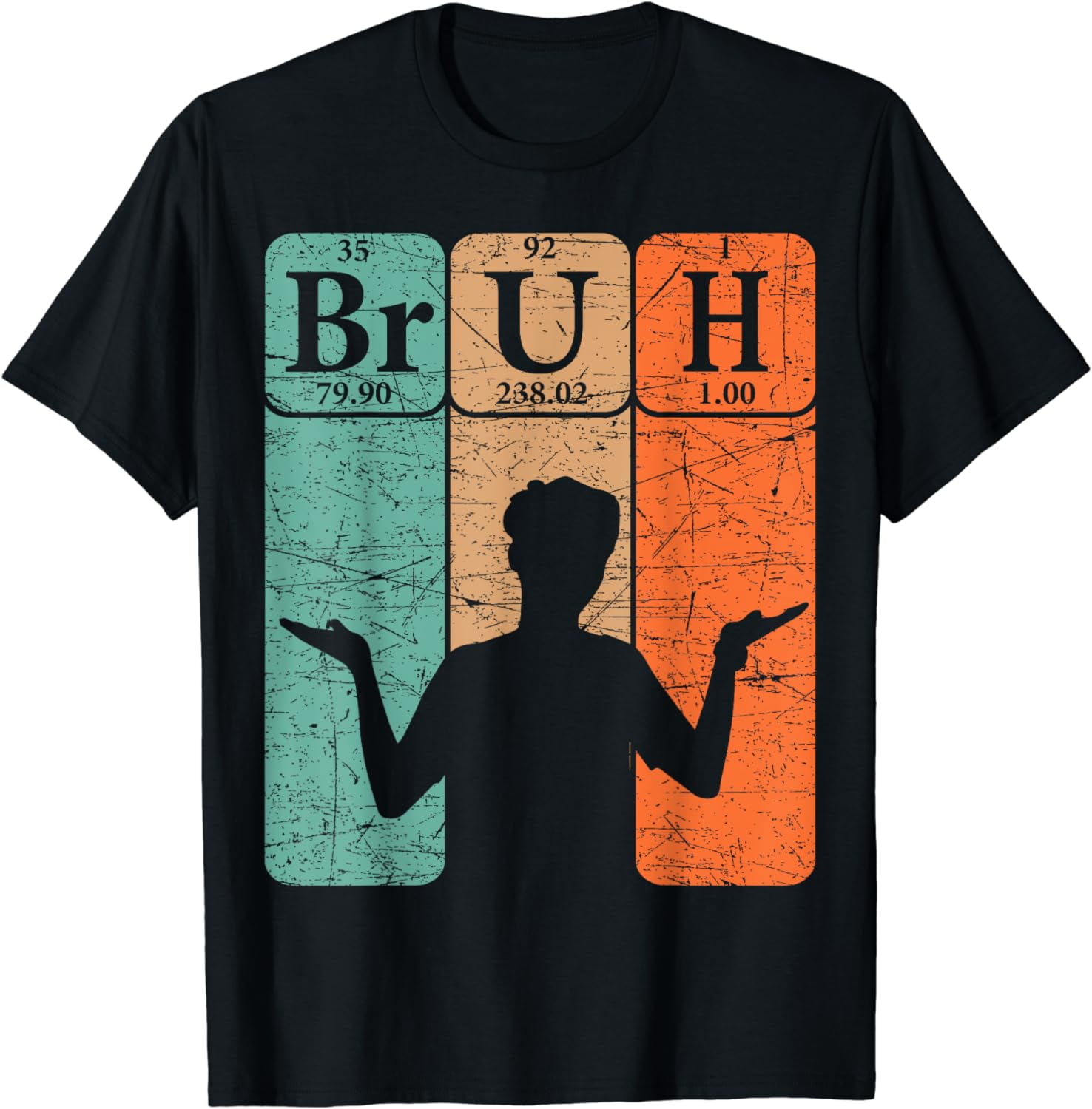 Bruh Periodic Table Elements Bro Slang Bruh Meme Vintage T-Shirt ...