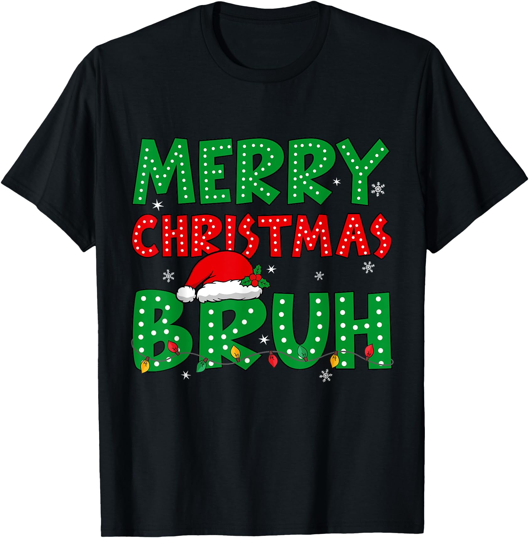 Bruh Saying Bro Greeting Teens Men Krismast T-Shirt - Walmart.com