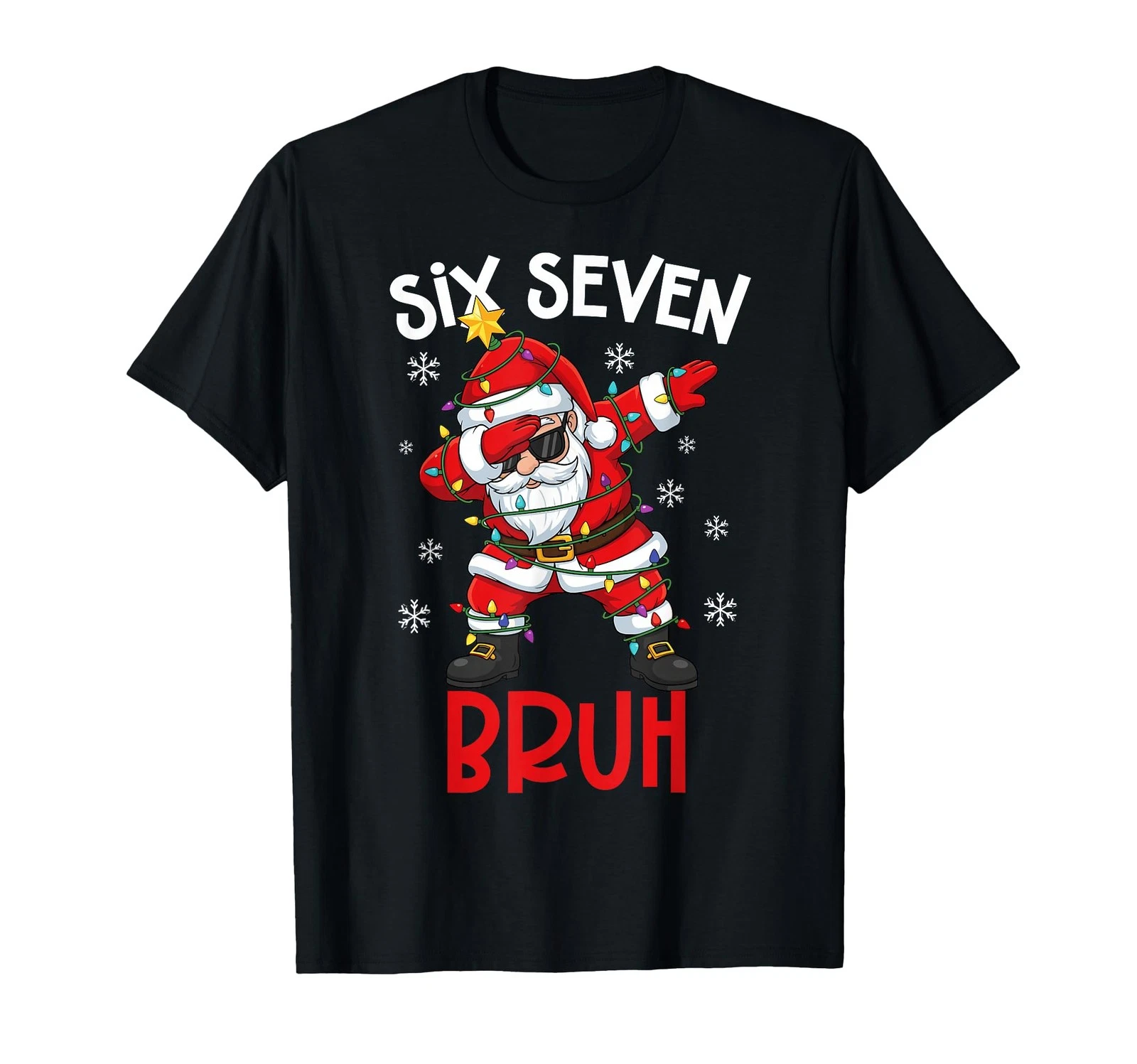 Bruh Six Seven Christmas Youth Culture Holiday Meme up to Size 5XL ...