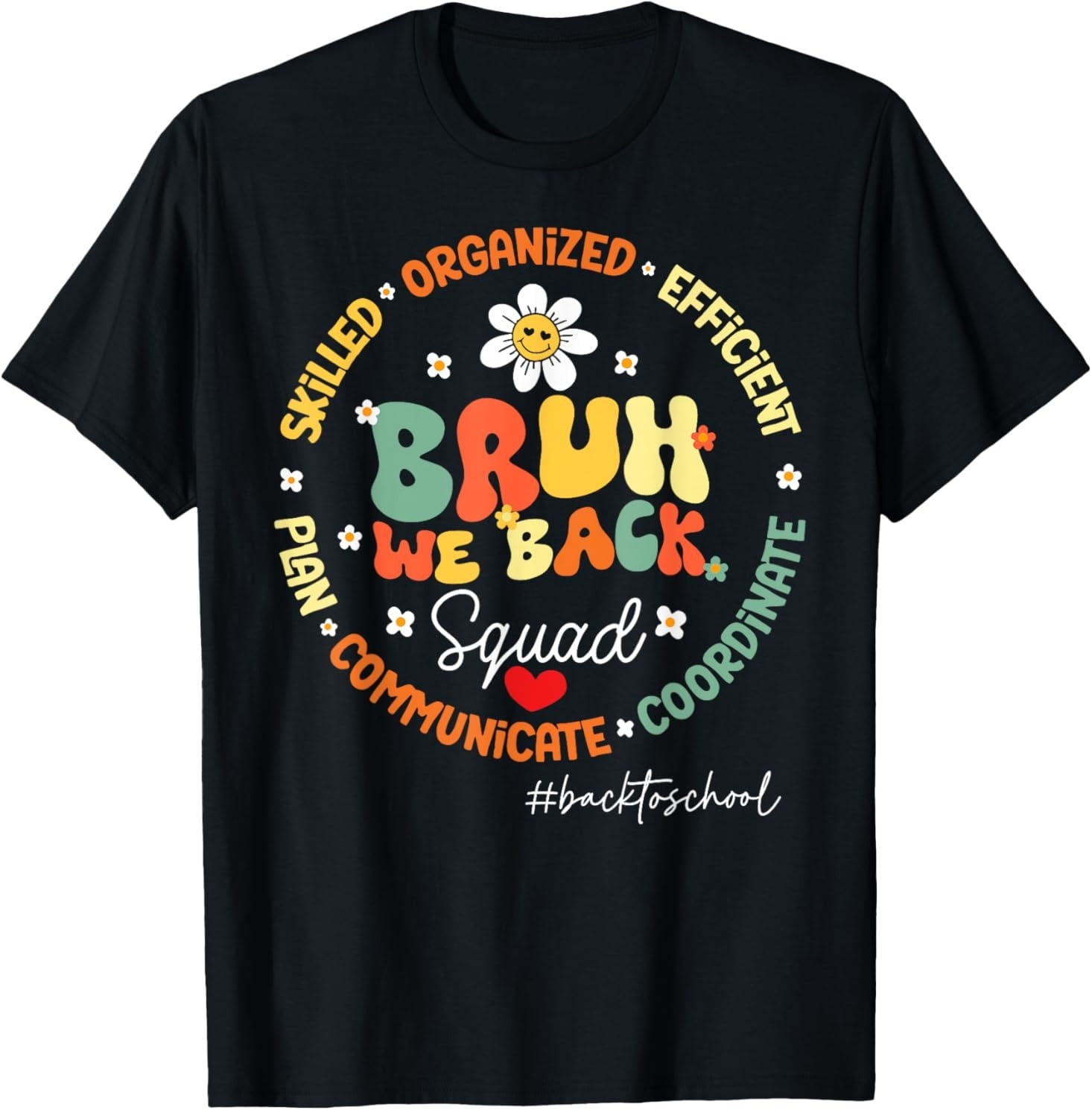 Bruh We Back T-Shirt – Funny First Day of School Shirt for Students and ...