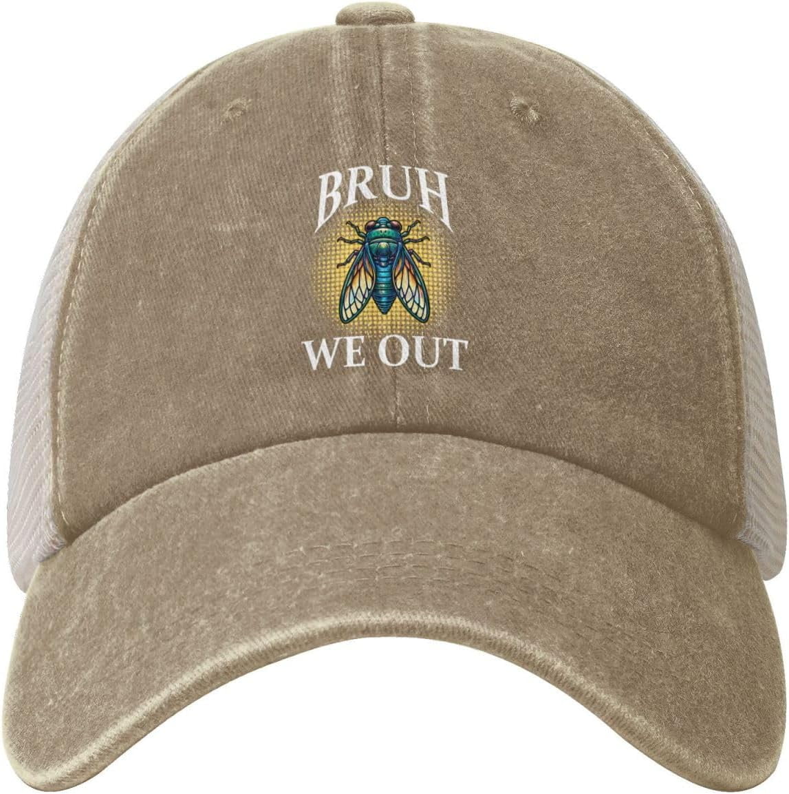 Bruh We Out Cicada Hat Mesh Trucker Hats for Men Women Adjustable ...