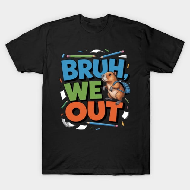 Bruh We Out Groundhog Schools Out Funny Animal Woodchuck Wildlife ...