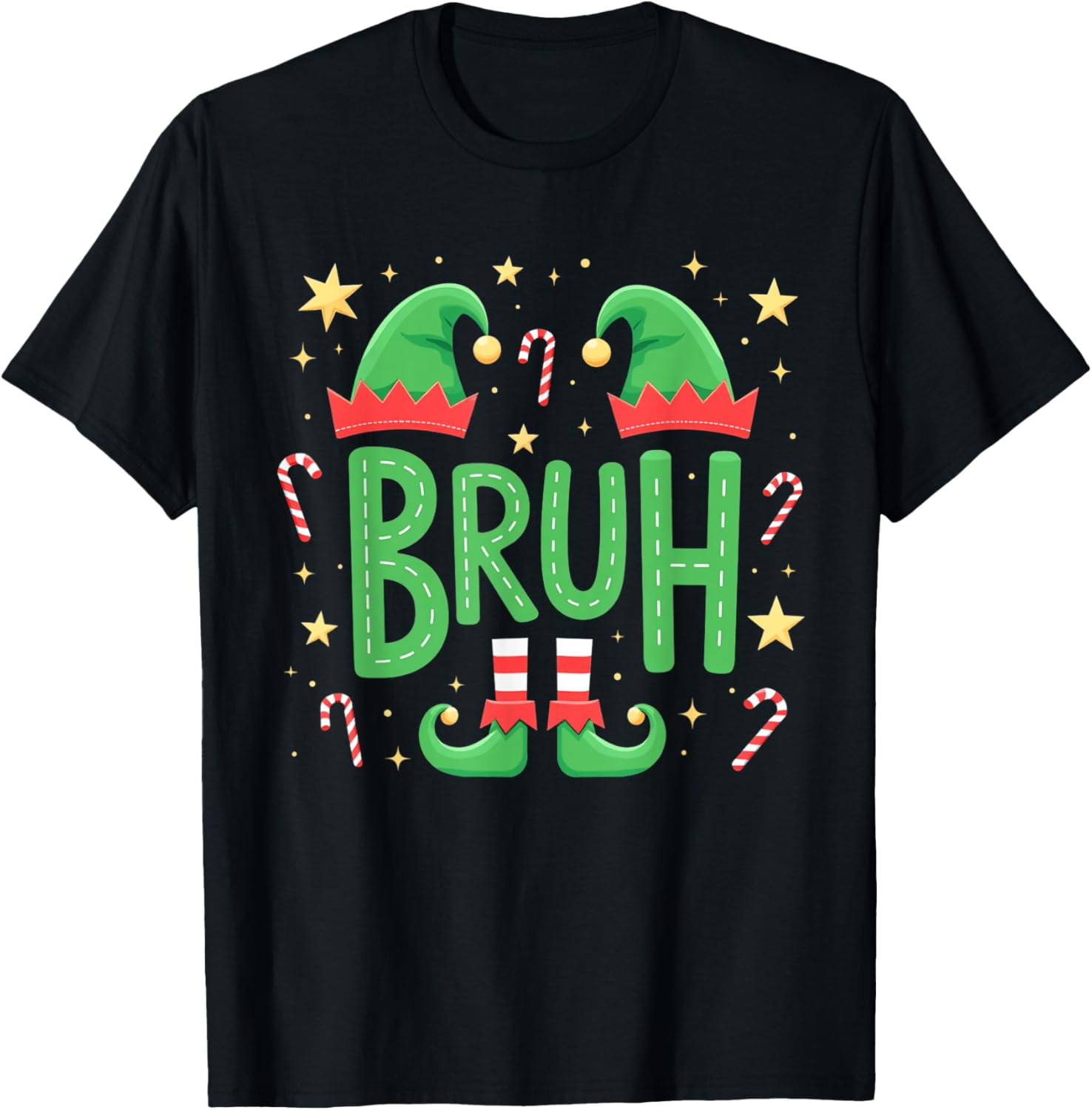 Bruh funny saying meme Bro Boy kids youth teen christmas elf T-Shirt ...