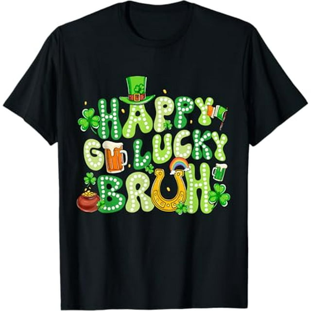 Bruhhamrock Funny St Patricks Day Lucky Teen T-Shirt Shamrock Hoodie ...