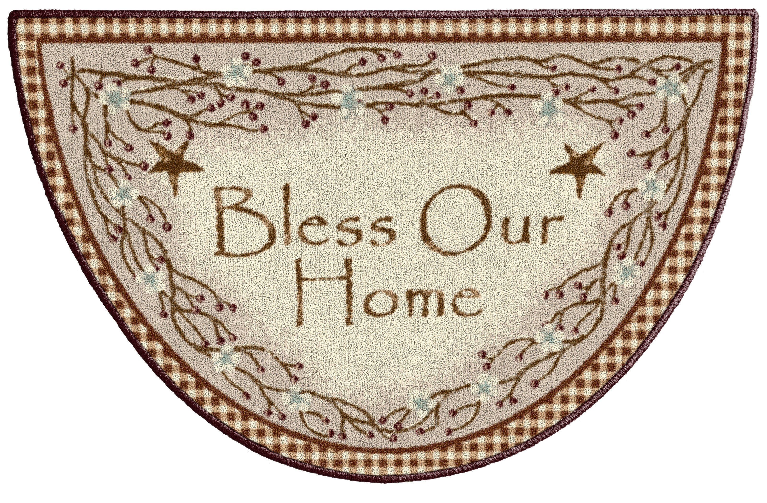 Brumlow Mills Bless Our Home Berry Blossoms Floral Welcome Door Mat, 1 ...