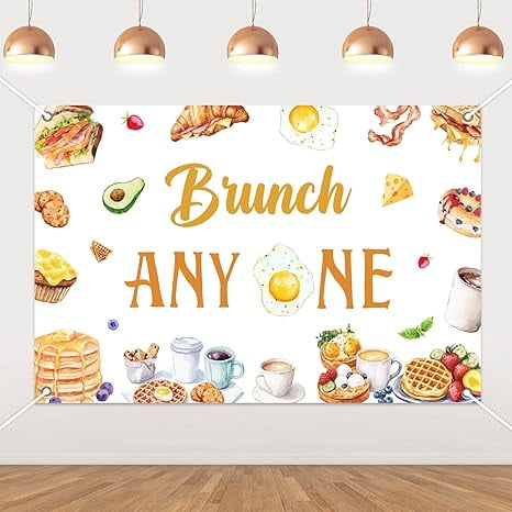 Brunch Anyone First Birthday Decorations, 5x3ft Brunch Anyone Backdrop ...