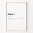 Brunch Definition Food Lover Quote Poster Unframed Paper Print ...