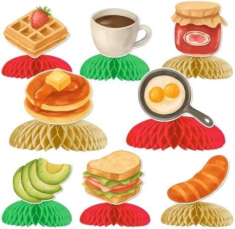 Brunch Party Decorations 8Pcs Brunch Honeycomb Centerpieces Breakfast ...