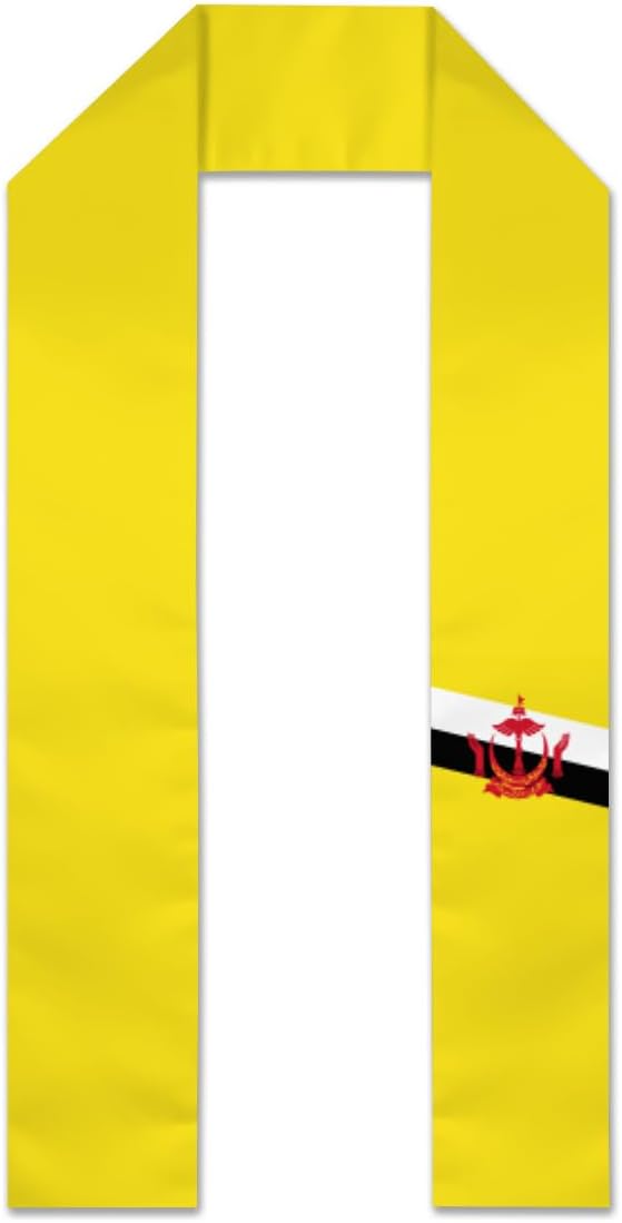 Brunei Flag Graduation Stole Graduate Shawl Sash Scraf Gift For Abroad ...