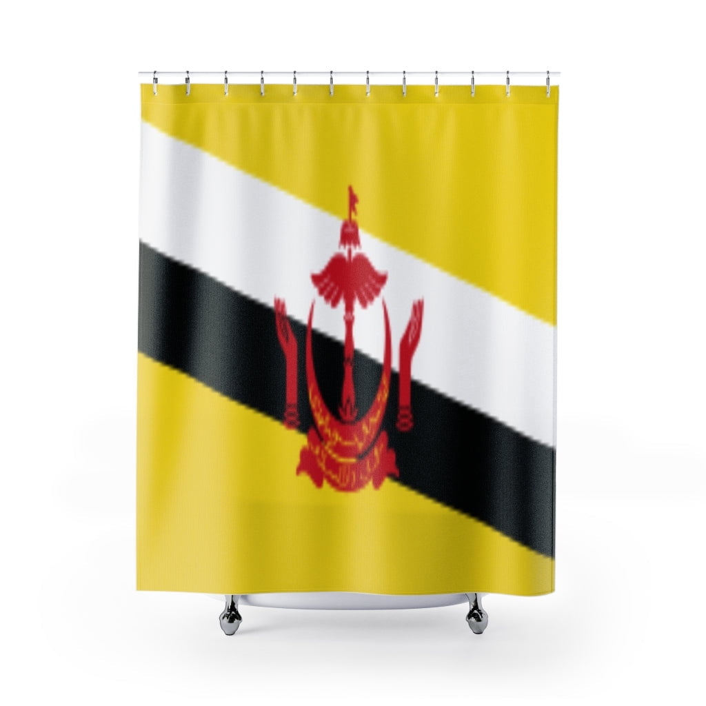 Brunei Flag Premium 71"x74" Waterproof Shower Curtain for Stylish Bath ...