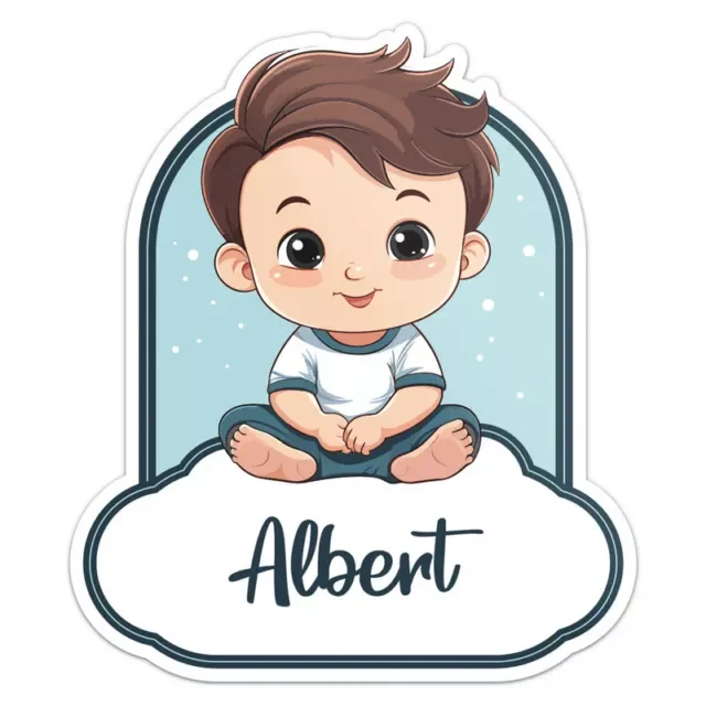 Brunet Baby Boy Albert Sticker Phone Decal Water Bottle Stickers Car ...