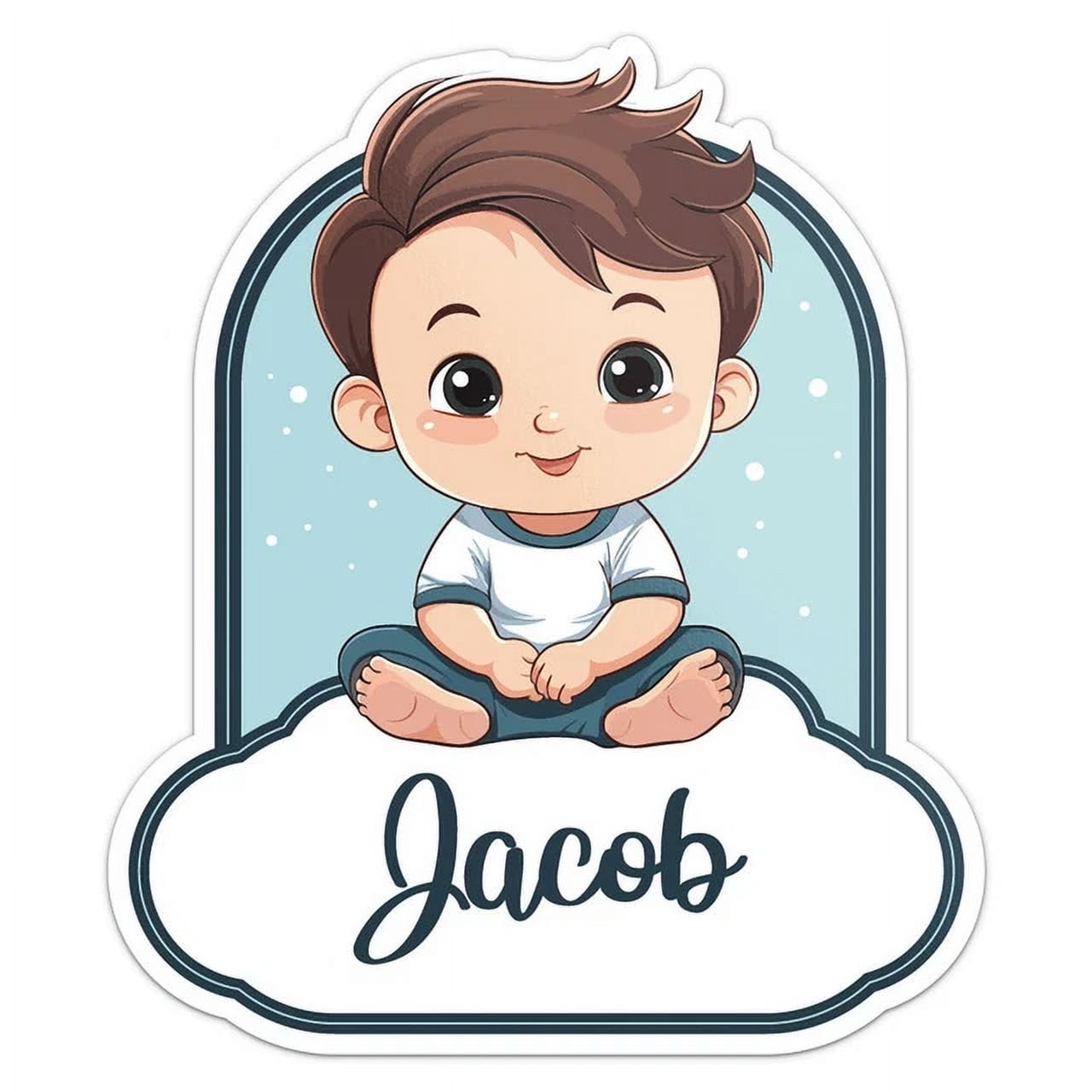 Brunet Baby Boy Jacob Sticker Phone Decal Water Bottle Stickers Car ...