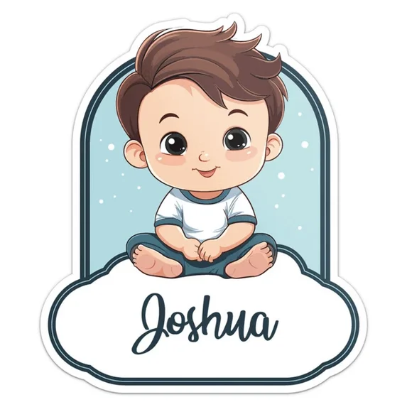 Brunet Baby Boy Joshua Sticker Phone Decal Water Bottle Stickers Car ...