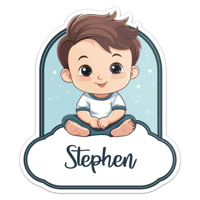 Brunet Baby Boy Stephen Sticker Phone Decal Water Bottle Stickers Car ...
