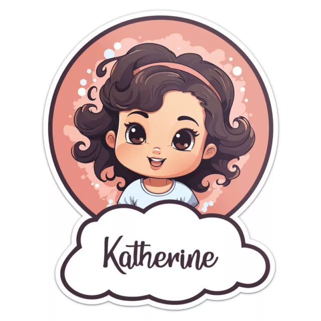 Brunet Baby Girl Katherine Sticker Phone Decal Water Bottle Stickers ...