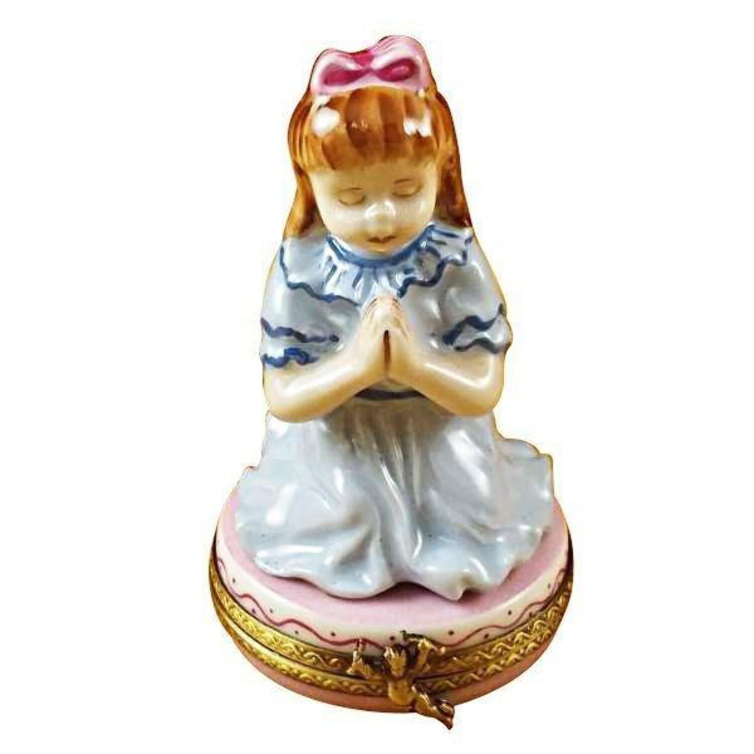 Brunette Girl Praying limoges box Limoges Box Porcelain Figurine ...