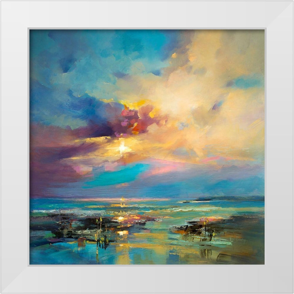 Bruniany, Kasia 26x26 White Modern Wood Framed Museum Art Print Titled - Before Nightfall ...