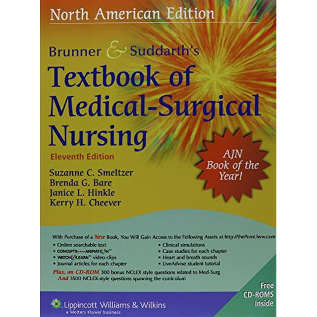 Pre-Owned Brunner & Suddarth's Textbook of Medical-Surgical Nursing [With 2 CDROMs] (Hardcover ...