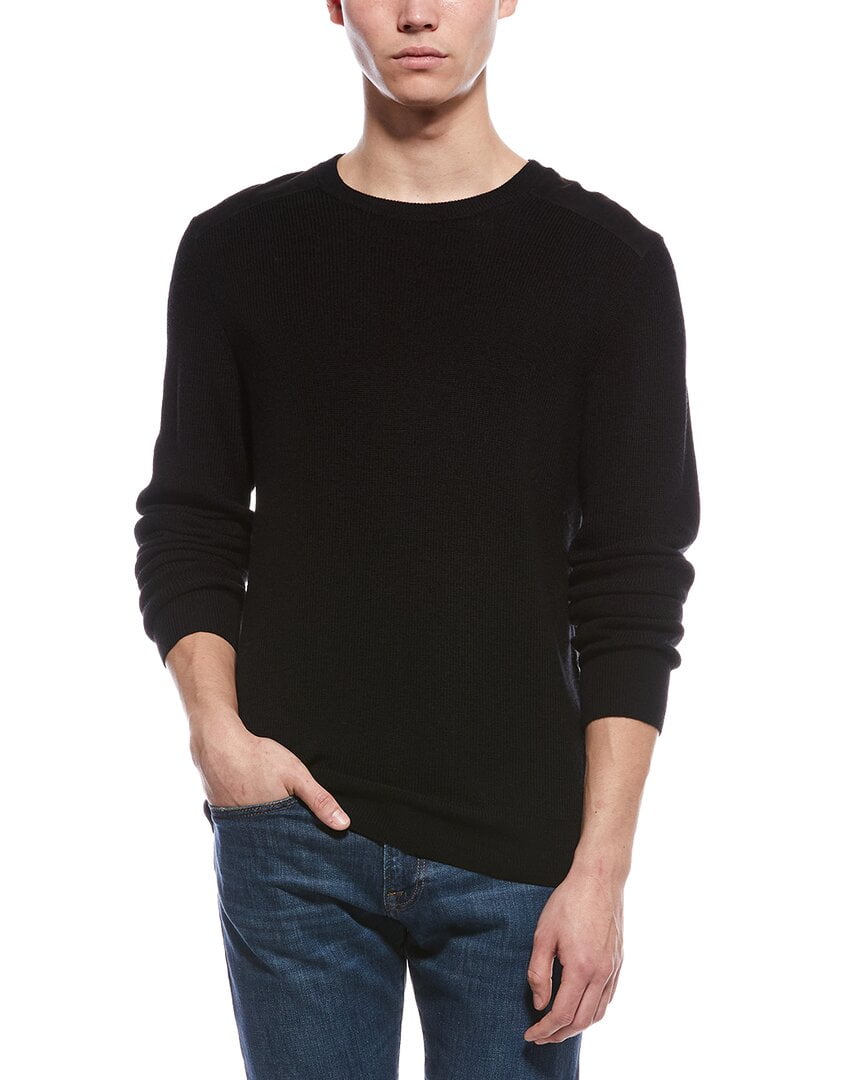 Bruno Magli mens Merino Wool Crewneck Sweater, m, Black - Walmart.com