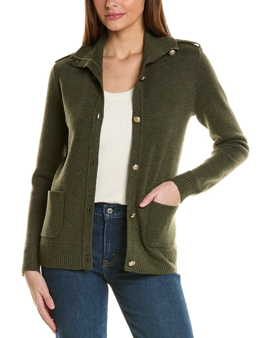 Bruno Magli womens Epaulette Wool Sweater Jacket, m, Green - Walmart.com